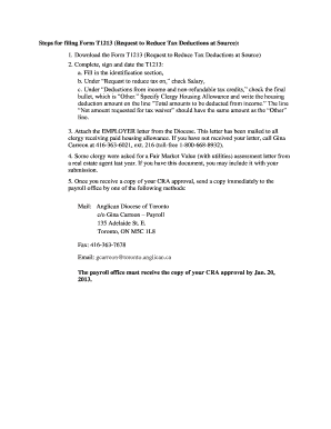 Fillable Online Download the Form T1213 (Request to Reduce Tax ...