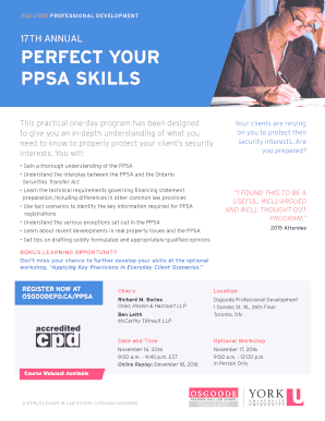 Fillable Online PPSA Skills Fax Email Print - pdfFiller