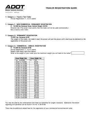 Fillable Online TRAILER REGISTRATION GUIDE Fax Email Print - pdfFiller