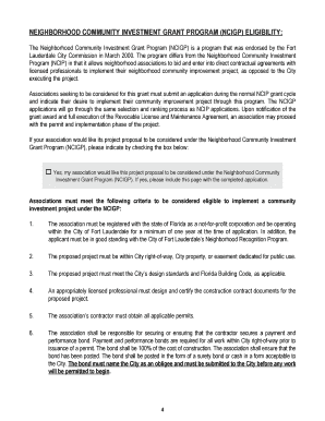 Fillable Online Neighborhood Community Fax Email Print - pdfFiller