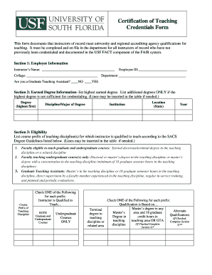 Fillable Online This form documents that instructors of record meet ...