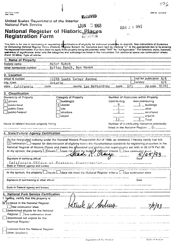 Fillable Online National Register or Fax Email Print - pdfFiller