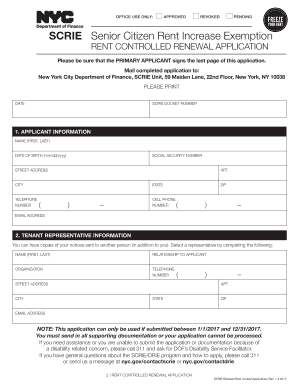 Fillable Online How to Complete this SCRIE Renewal Application Fax ...