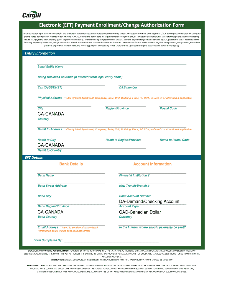 Fillable Online EFT Letter Fax Email Print - pdfFiller
