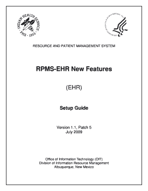 Fillable Online RPMS-EHR New Features Fax Email Print - pdfFiller