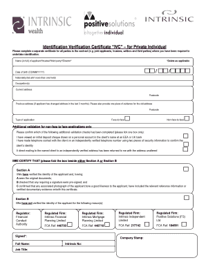 Fillable Online Identification Verification Certificate IVC for Private ...