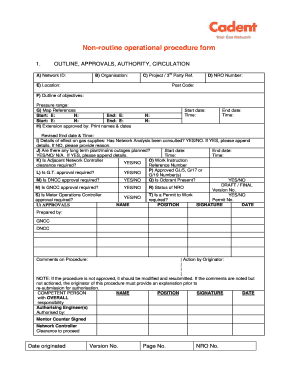 Fillable Online Non-routine operational procedure form Fax Email Print ...