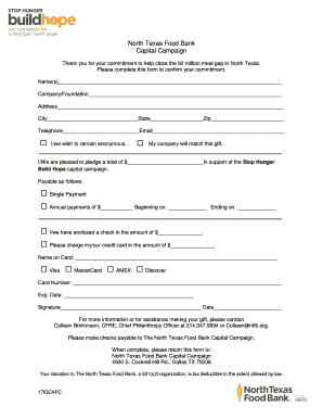 Fillable Online North Texas Food Bank Fax Email Print - pdfFiller