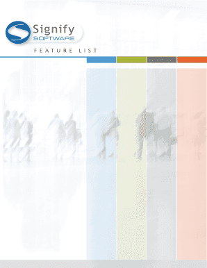 Fillable Online Introduction to the Signify HR Feature List Fax Email ...