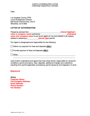 Fillable Online SAMPLE THIRD-PARTY AUTHORIZATION LETTER Fax Email Print ...