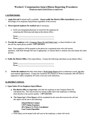 Fillable Online Workers Compensation Injury/Illness Reporting ...