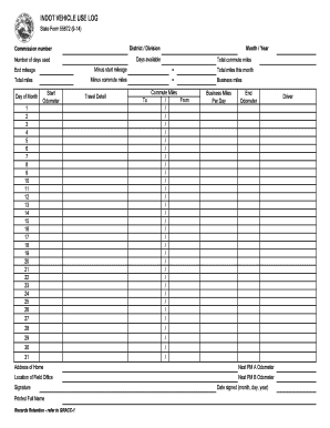 Fillable Online forms in INDOT VEHICLE USE LOG Fax Email Print - pdfFiller