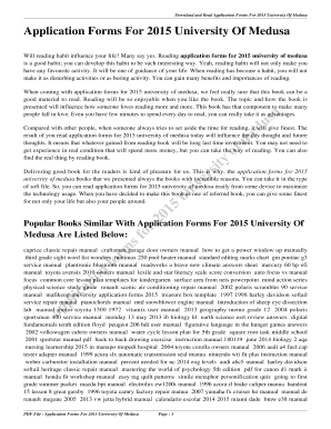 Fillable Online Download and Read Application Forms For 2015 University ...