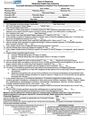 Fillable Online Epclusa (Sofosbuvir/Velpatasvir) Initiation Prior Authorization Form Fax Email ...