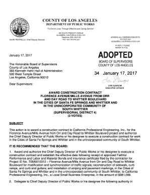 Fillable Online AWARD CONSTRUCTION CONTRACT Fax Email Print - pdfFiller