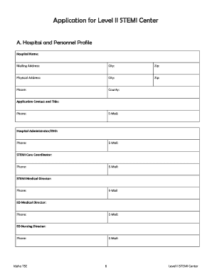 Fillable Online Level II STEMI Center Fax Email Print - pdfFiller