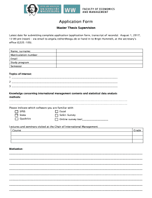 Fillable Online Master Thesis Supervision Fax Email Print - pdfFiller