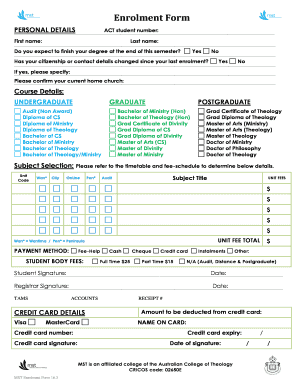 Fillable Online ACT student number: Fax Email Print - pdfFiller