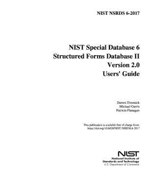 Fillable Online NIST Special Database 6 Fax Email Print - pdfFiller