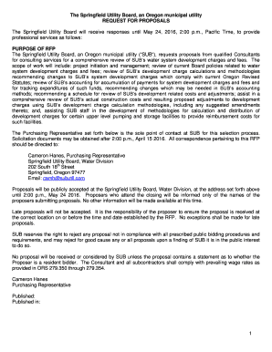 Fillable Online The Springfield Utility Board, an Oregon municipal ...