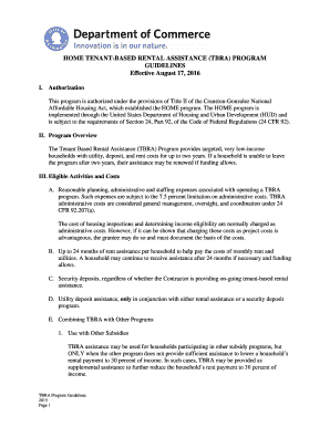 Fillable Online HOME TENANT-BASED RENTAL ASSISTANCE (TBRA) PROGRAM Fax ...