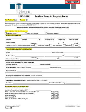 Fillable Online tyler schoolwires Please review the Summary of Intra ...