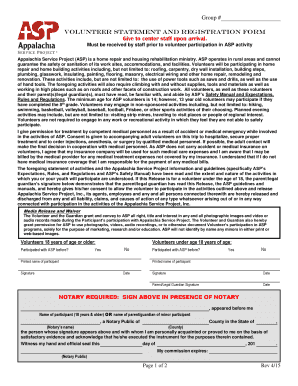 Fillable Online Volunteer Statement and Registration Form Fax Email ...