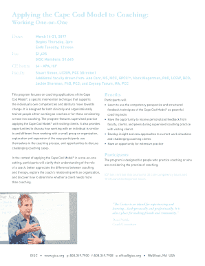 Fillable Online Applying the Cape Cod Model to Coaching: Fax Email ...