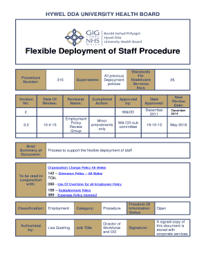 Fillable Online Flexible Deployment of Staff Procedure Fax Email Print ...