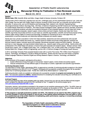 Fillable Online Manuscript Writing for Publication in Peer-Reviewed ...