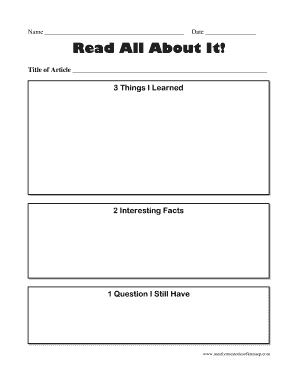 Fillable Online 3 Things I Learned Fax Email Print - pdfFiller