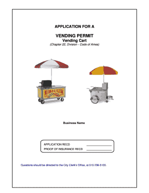 Fillable Online VENDING PERMIT Fax Email Print - pdfFiller