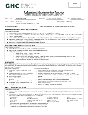 Fillable Online Please note: All GHCHS students and their guests must ...