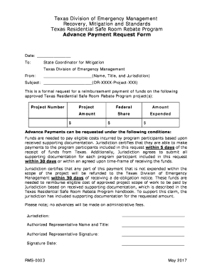 Fillable Online Recovery, Mitigation and Standards Fax Email Print ...