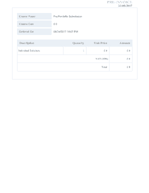 Fillable Online PRE-INVOICE Fax Email Print - pdfFiller