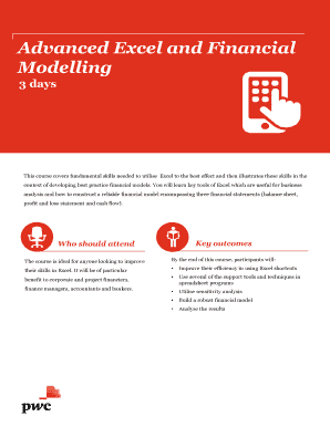 Fillable Online Advanced Excel and Financial Fax Email Print - pdfFiller