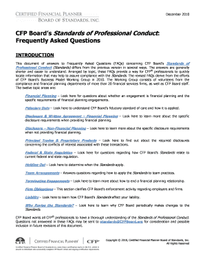Fillable Online CFP Boards Standards of Professional Conduct: Fax Email ...