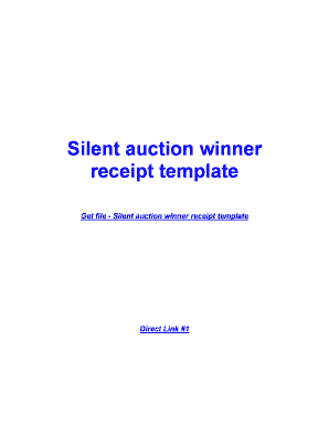 Fillable Online DownloadSilent auction winner receipt template Fax ...