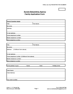 Fillable Online Office use only REGISTRATION NUMBER Fax Email Print ...