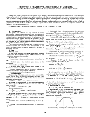 Fillable Online CREATING A GRAPHIC TRAIN SCHEDULE IN MS EXCEL Fax Email ...