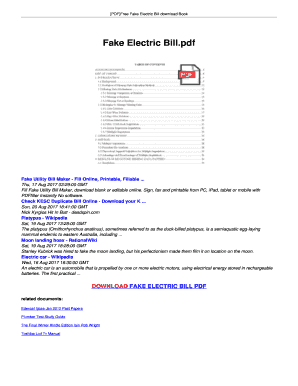 Fillable Online PDFFree Fake Electric Bill download Book Fax Email ...