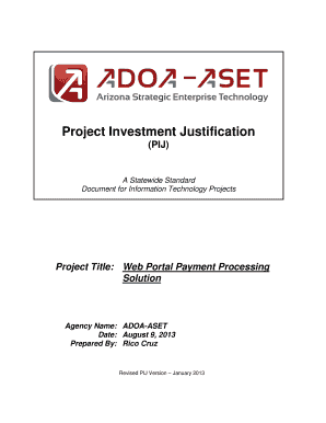 Fillable Online Project Investment Justification Fax Email Print ...