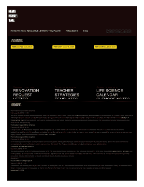 Fillable Online RENOVATION REQUEST LETTER TEMPLATE Fax Email Print ...