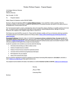 Fillable Online Workers Wellness Program Proposal Request Fax Email ...
