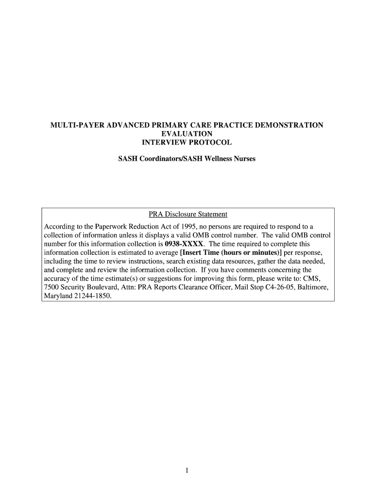 Fillable Online SASH Coordinators/SASH Wellness Nurses Interview ...