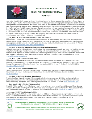 Fillable Online PICTURE YOUR WORLD Fax Email Print - pdfFiller