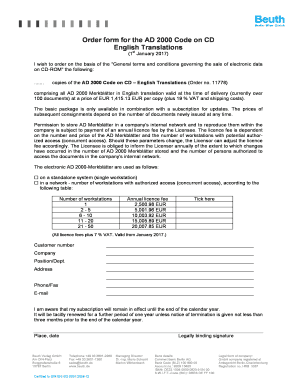 Fillable Online Order form for the AD 2000 Code on CD Fax Email Print ...