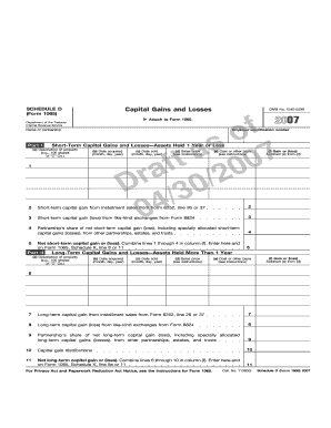 Fillable Online SCHEDULE D (FORM 1065), PAGE 1 of 4 Fax Email Print ...