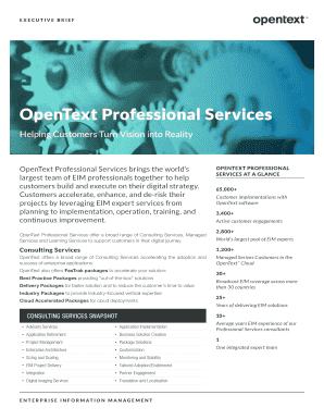 Fillable Online OpenText Professional Services Fax Email Print - pdfFiller