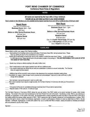 Fillable Online Conference Room Rules & Regulations Fax Email Print ...